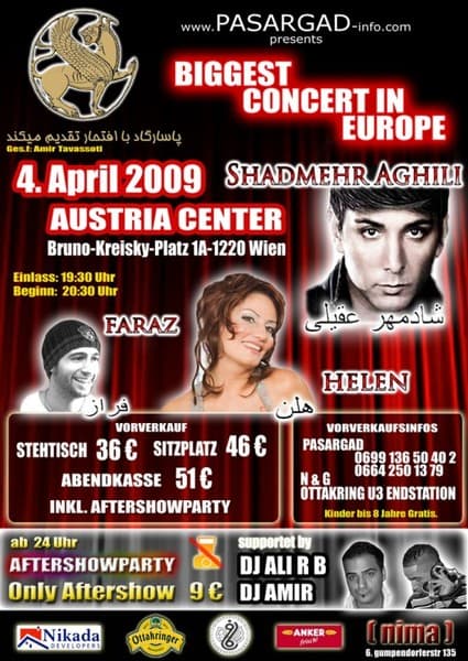 Shadmehr Aghili, Helen, & Faraz event · Sat, April 4, 2009 · Austria ...