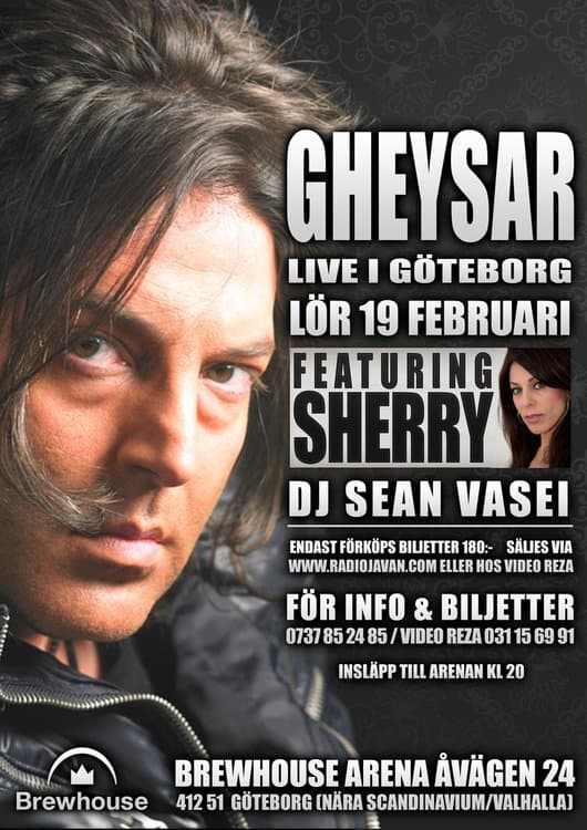Gheysar Live In Concert event · Sat, February 19, 2011 · Brewhouse ...