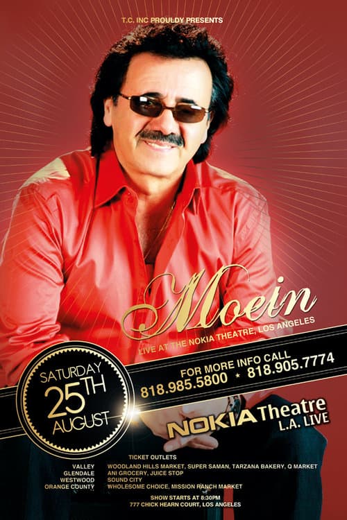 Moein Live In Concert event · Sat, August 25, 2012 · Nokia Theatre ...