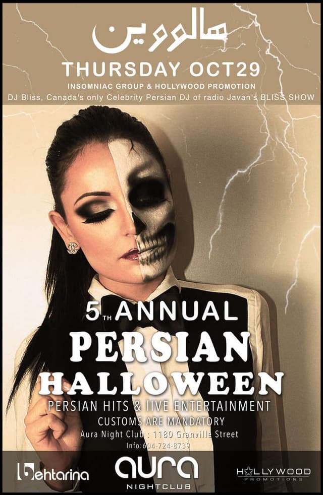 5th Annual Persian Halloween event · Thu, October 29, 2015 · Aura ...