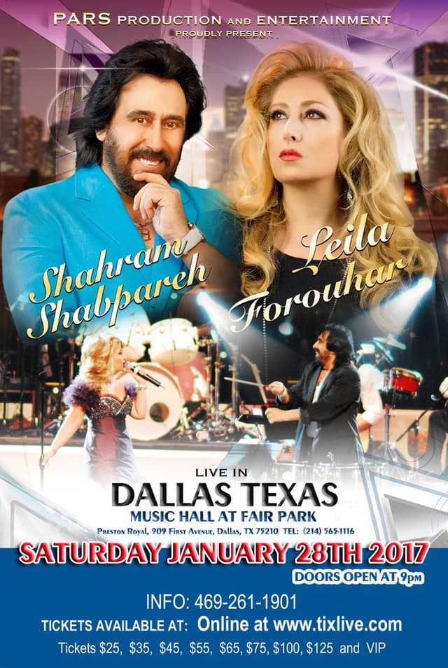 Leila Forouhar & Shahram Shabpareh Concert event · Sat, January 28 ...