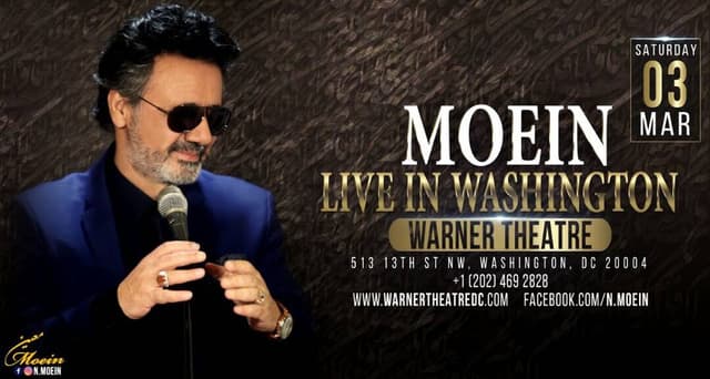 Moein Live in Washington D.C. event · Sat, March 3, 2018 · Warner ...