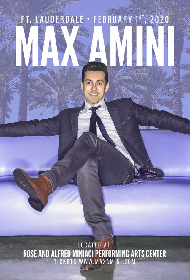 Max Amini Live in Ft. Lauderdale event · Sat, February 1, 2020 · Rose ...