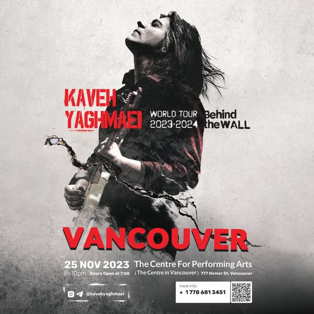 Kaveh Yaghmaei Live in Vancouver event · Sat, April 13, 2024 · The ...