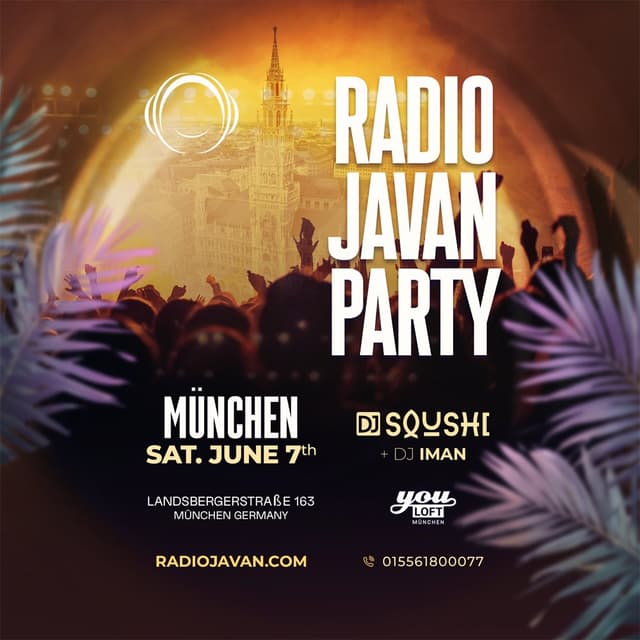 Radio Javan Party in München event · Sat, June 7, 2025 · You Loft Club ...